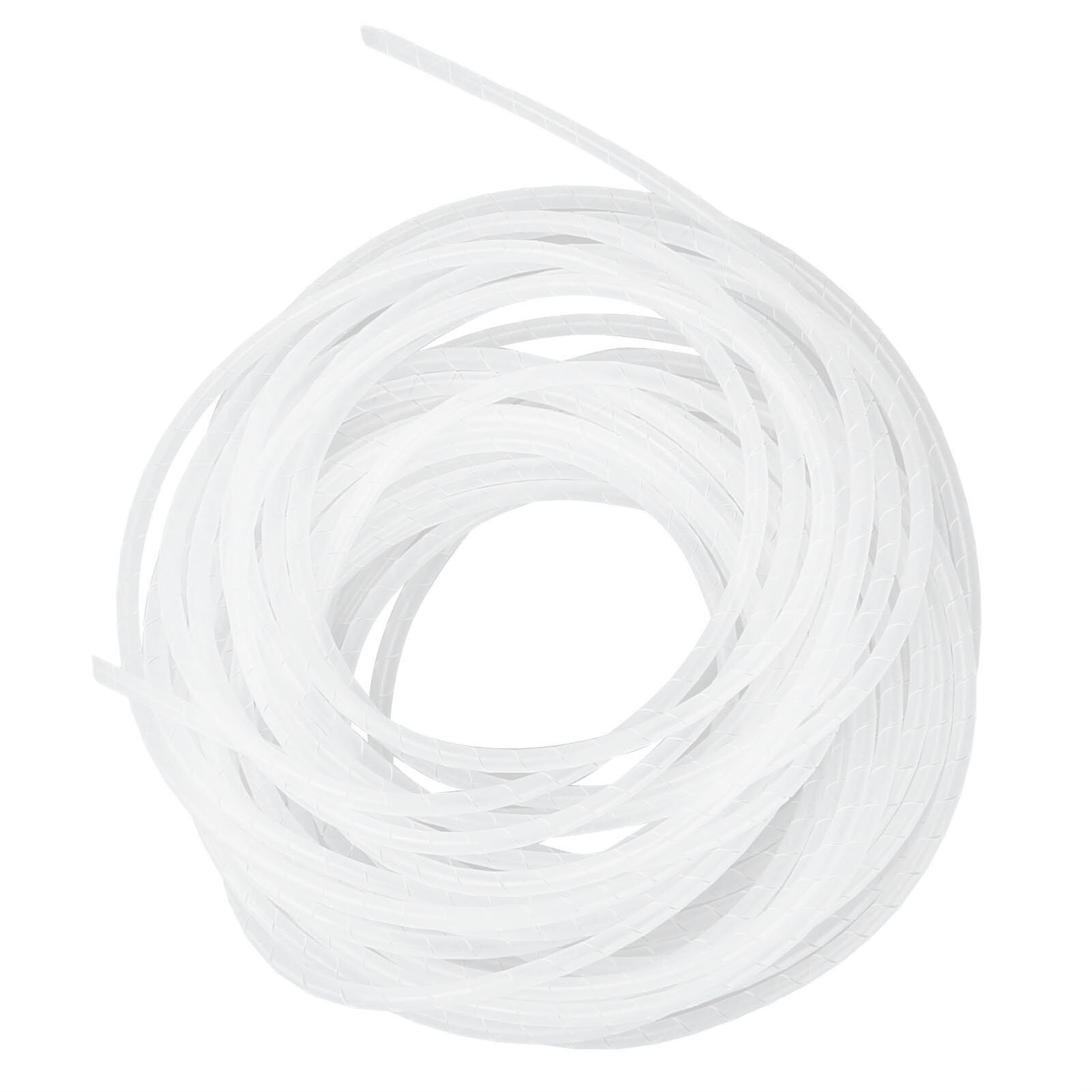 Спиральная проволочная обмотка, шнур, рукав, шланг, гибкий органайзер для кабеля, держатель, белый, диаметр 10‑7,5 метров.