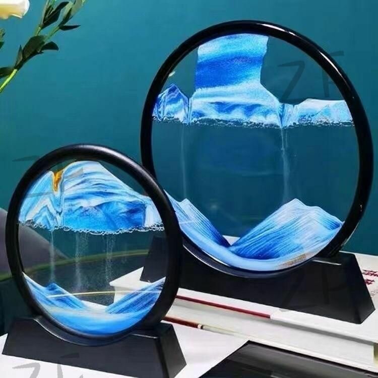 Картина песочная 3D интерьерная в белый рамке / Песочные часы антистресс / подарк