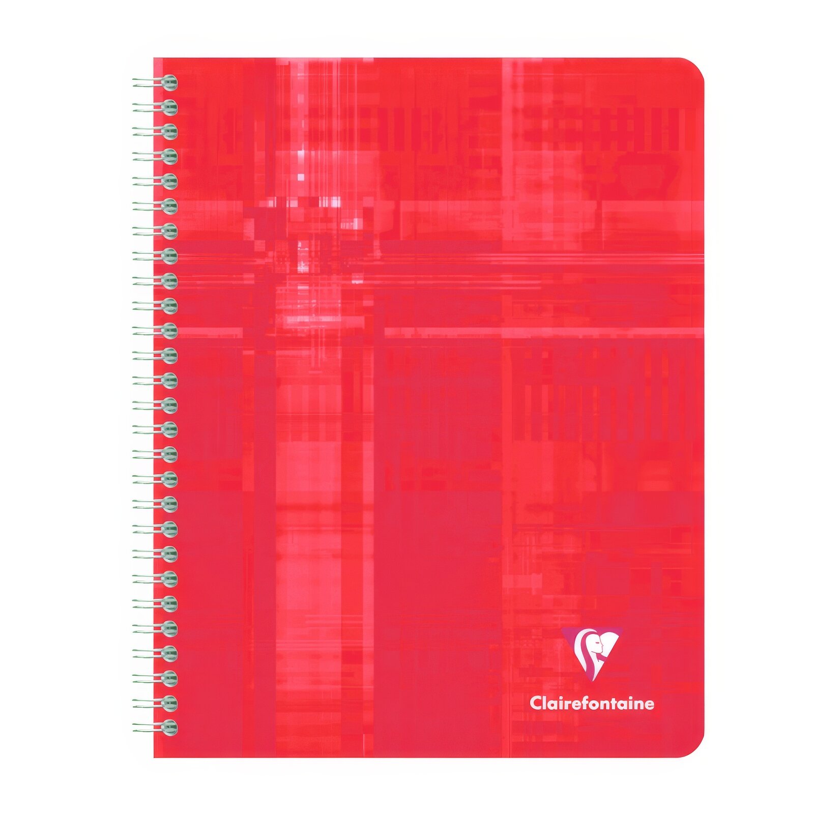 Тетрадь 60л, А5+, клетка на гребне Clairefontaine, глянцевая ламинация, 90 г/м2 красная 882C_red