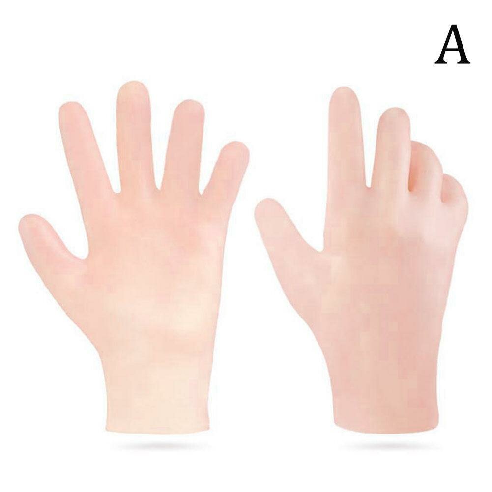 2шт Силиконовые увлажняющие перчатки для масок для рук/отбеливающие и отшелушивающие