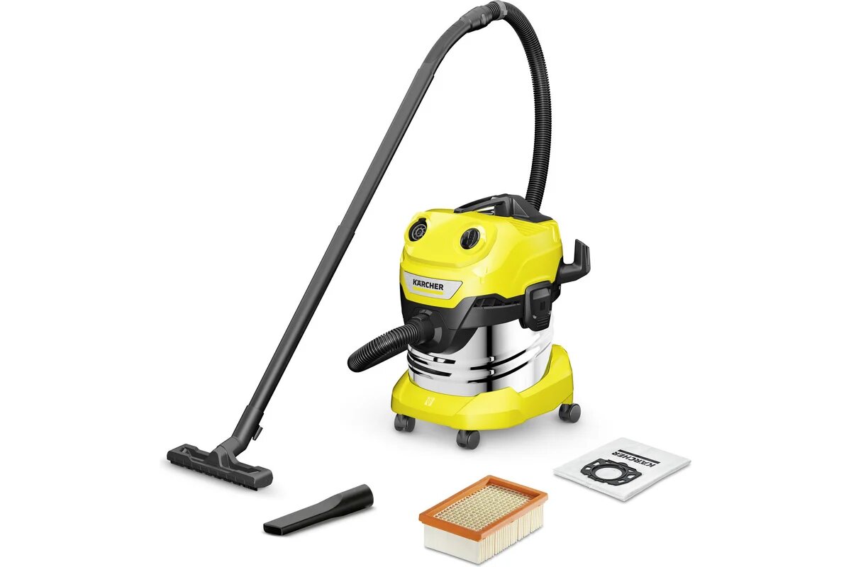 Пылесос Karcher WD 4, V-20, 5, 22, 1.628-260, сухая и влажная уборка