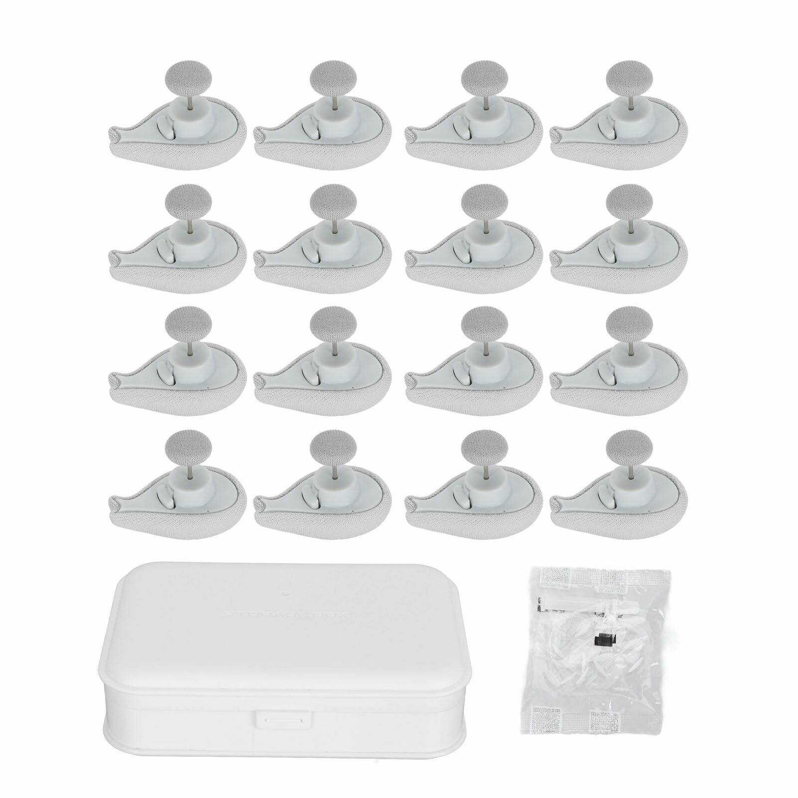 16 зажимов для одеяла, предотвращают смещение. Съемные кнопки, удобные держатели для одеял, штор, носков. Серые