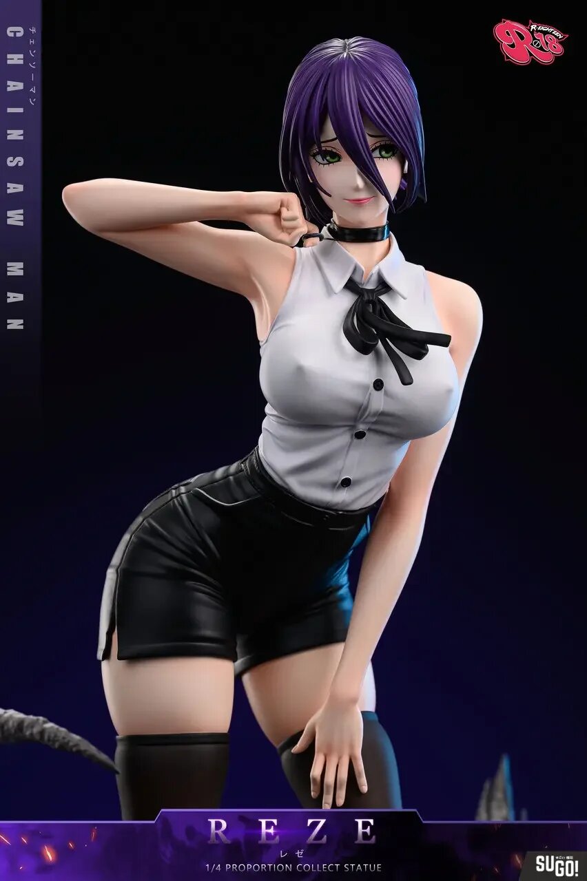 Аниме бензопила Reze модель статуя домашний автомобиль орнамент небольшой подарок праздничное украшение Коллекционная фигурка игрушка