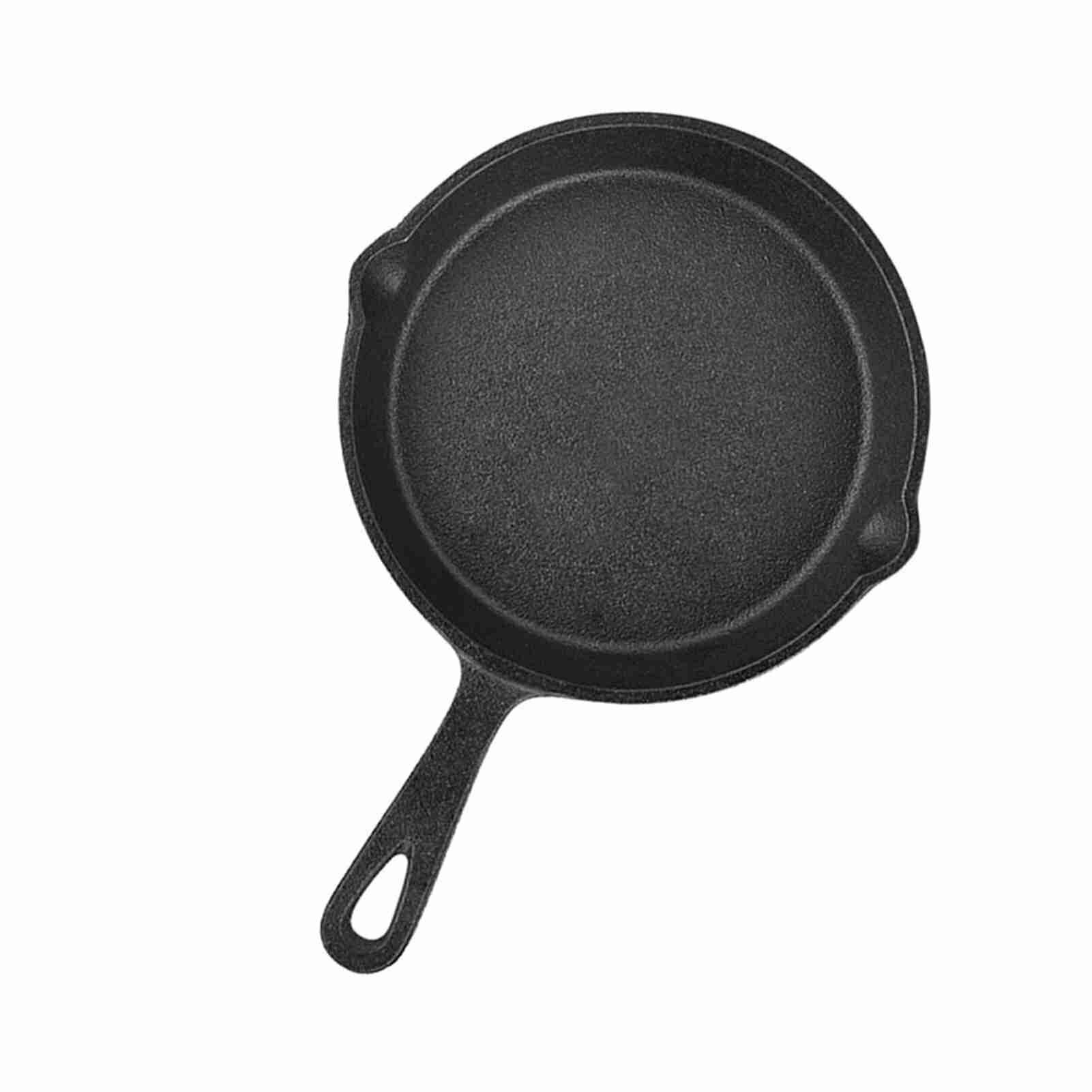 Чугунная сковорода Vintage Cast Iron Skillet Frying Pan Burnt Non черного цвета диаметром 16cm, материал серый чугун, новая предварительно обжаренная, вес 786-1300g, для духовки плиты гриля костра, подходит для газовой плиты индукции