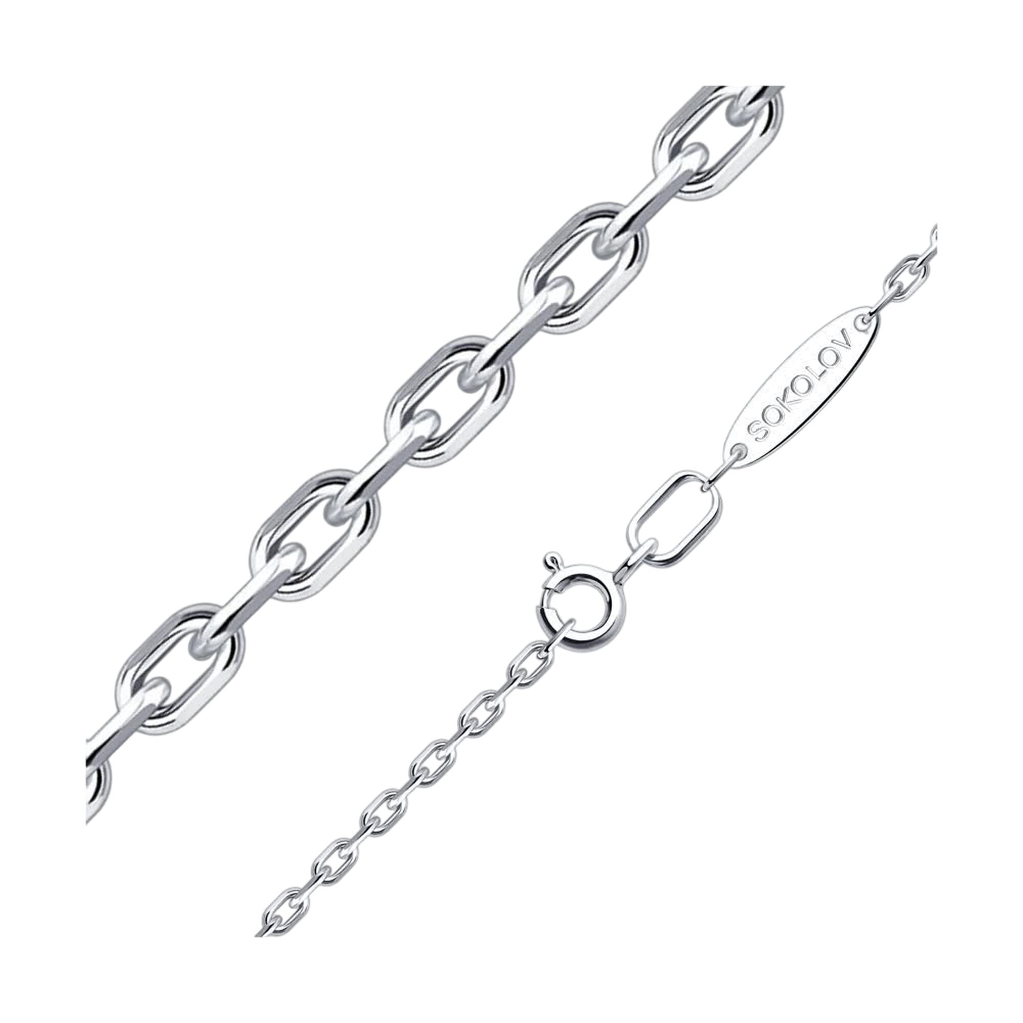 Цепь серебро, 925 проба, родирование