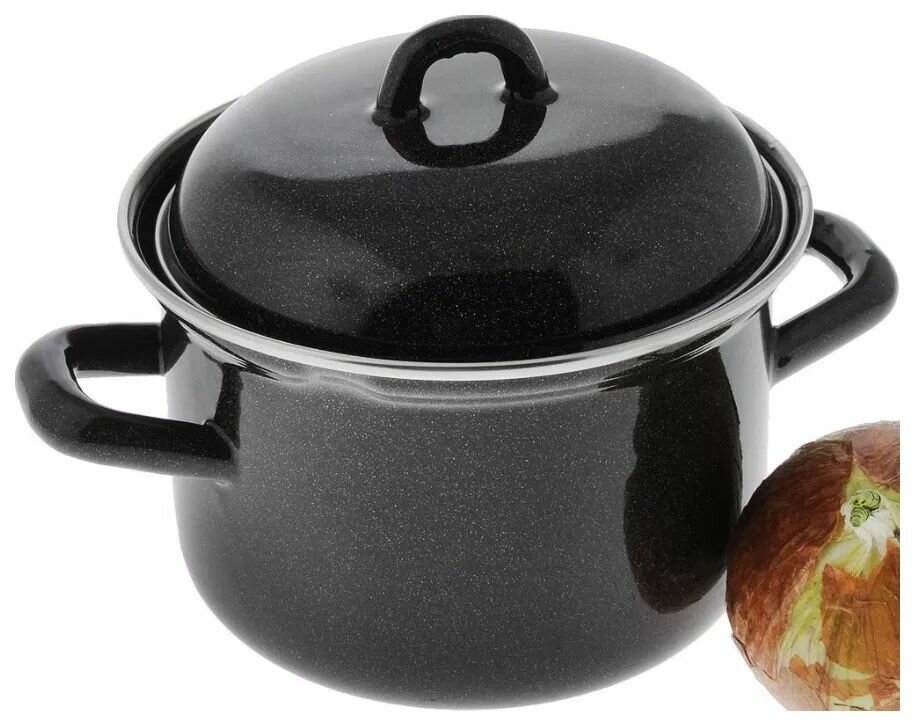 Кастрюля для мидий эмалированная 1,5л