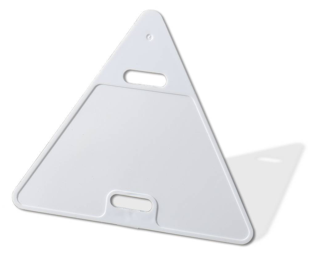 Кабельная бирка Fortisflex / Фортисфлекс У-136 треугольная из полипропилена, белая, размером 55х55мм, в упаковке 100шт. / маркировка