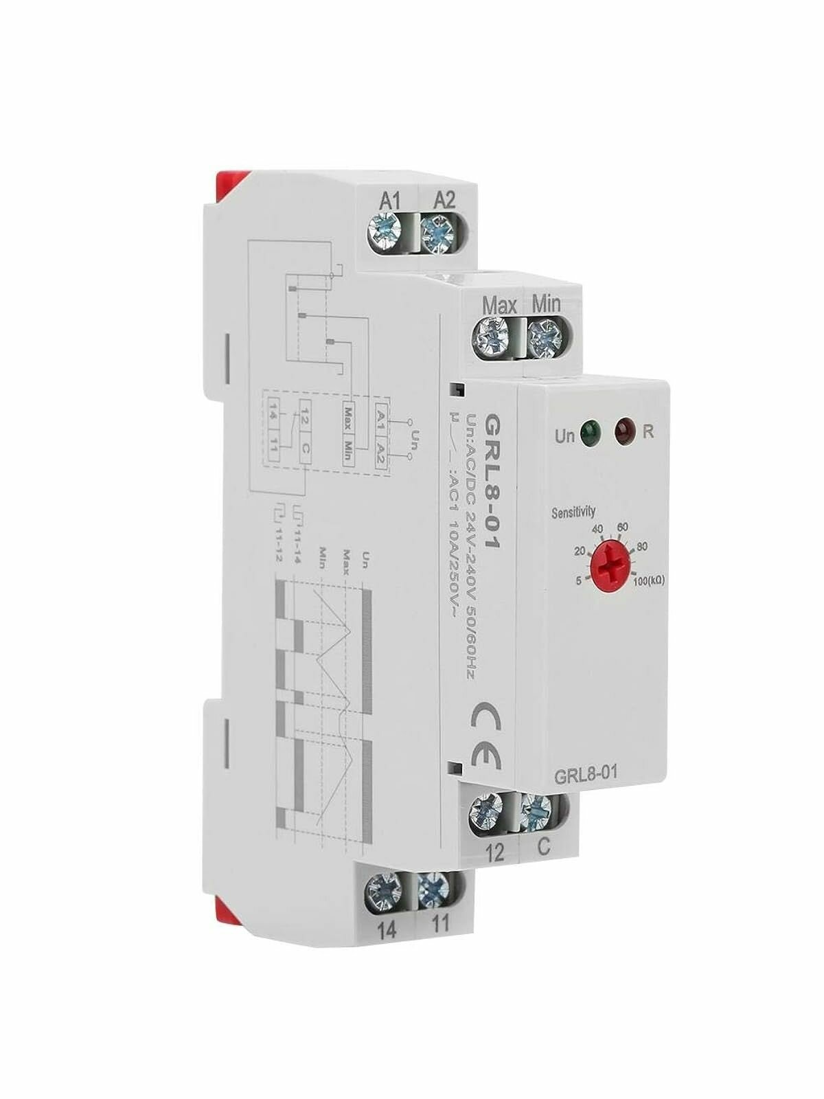 Реле контроля уровня жидкости GEYA GRL8-01, 2 уровня, 24-240V/10A, без датчиков