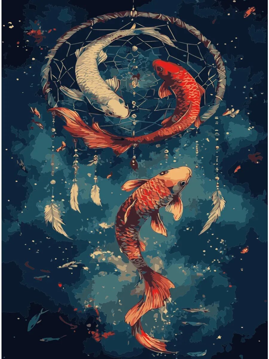 Картина по номерам рыбы