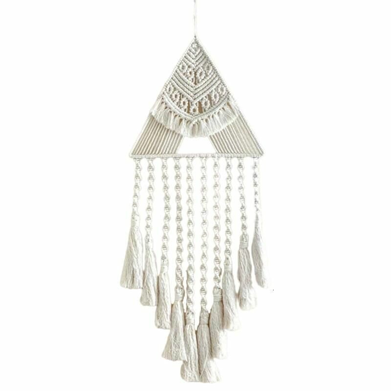 Макраме настенное панно, Белый