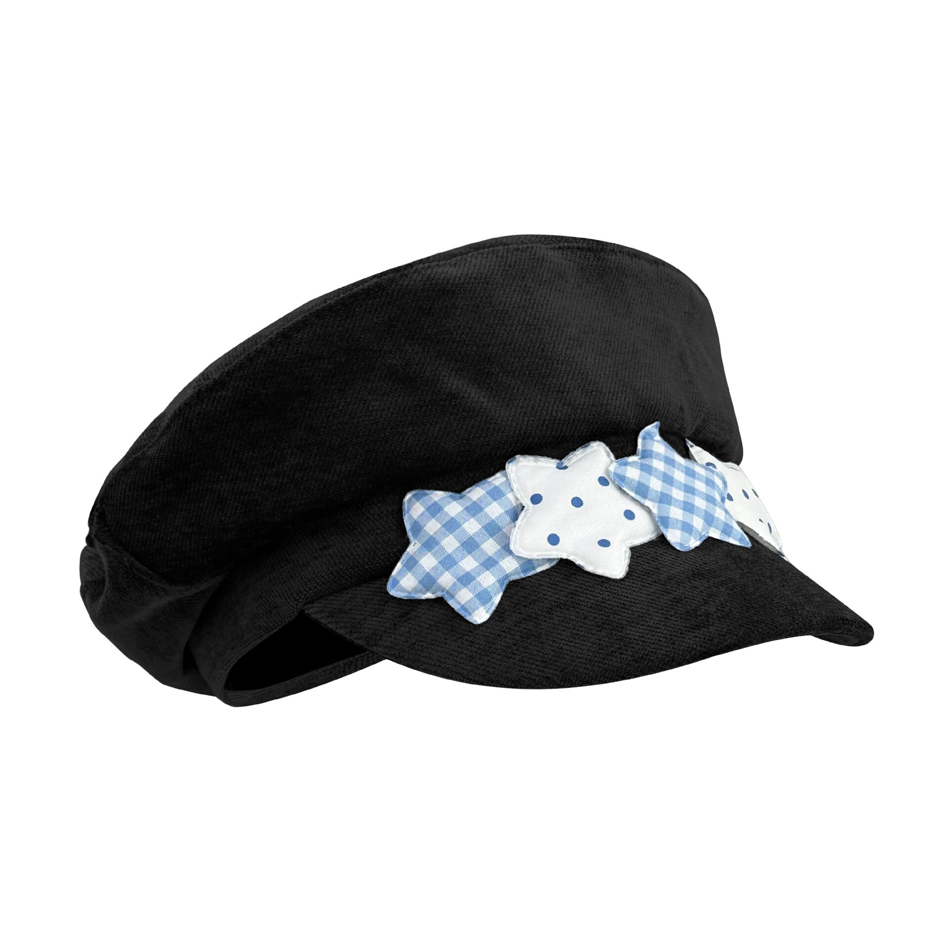 Новинка 2025 года, милая и милая восьмиугольная шляпа с девчачьим сердечком, весенне-летняя защита от солнца, восьмиугольная шляпа с украшением в виде звезды, клетчатая нашивка