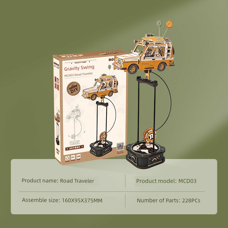 Гравитационная маятниковая машина вечного движения, деревянный конструктор-головоломка ручной работы, модель для