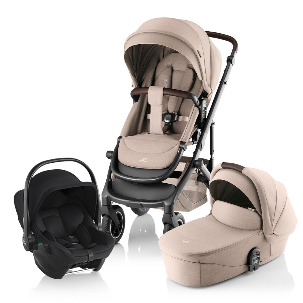 Детская коляска 3в1 Britax Römer Smile 5Z, цвет Teak / 2025 / Baby-Safe Core (Песочный)