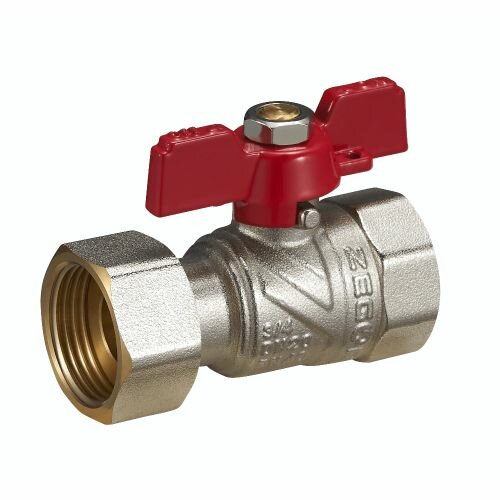 Кран шаровой 1/2" ВВ с накидной гайкой для котлов ZEGOR