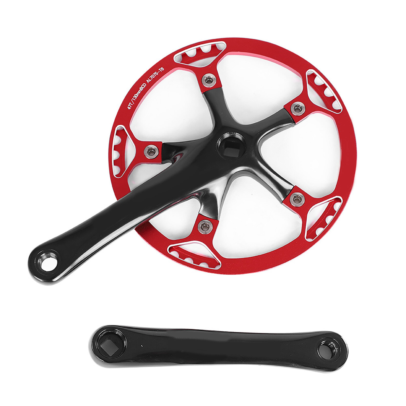 Meijun Bike Crankset 170 мм велосипедный цепной цепной кольцо набор 45T 47T (Black Red 47T)