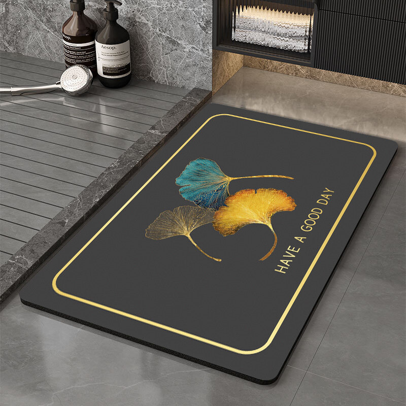 Коврик для ванной комнаты, мягкий коврик из диатомовой земли, водопоглощающий, нескользящий коврик для входа, коврик для двери ванной, коврик для двери туалета