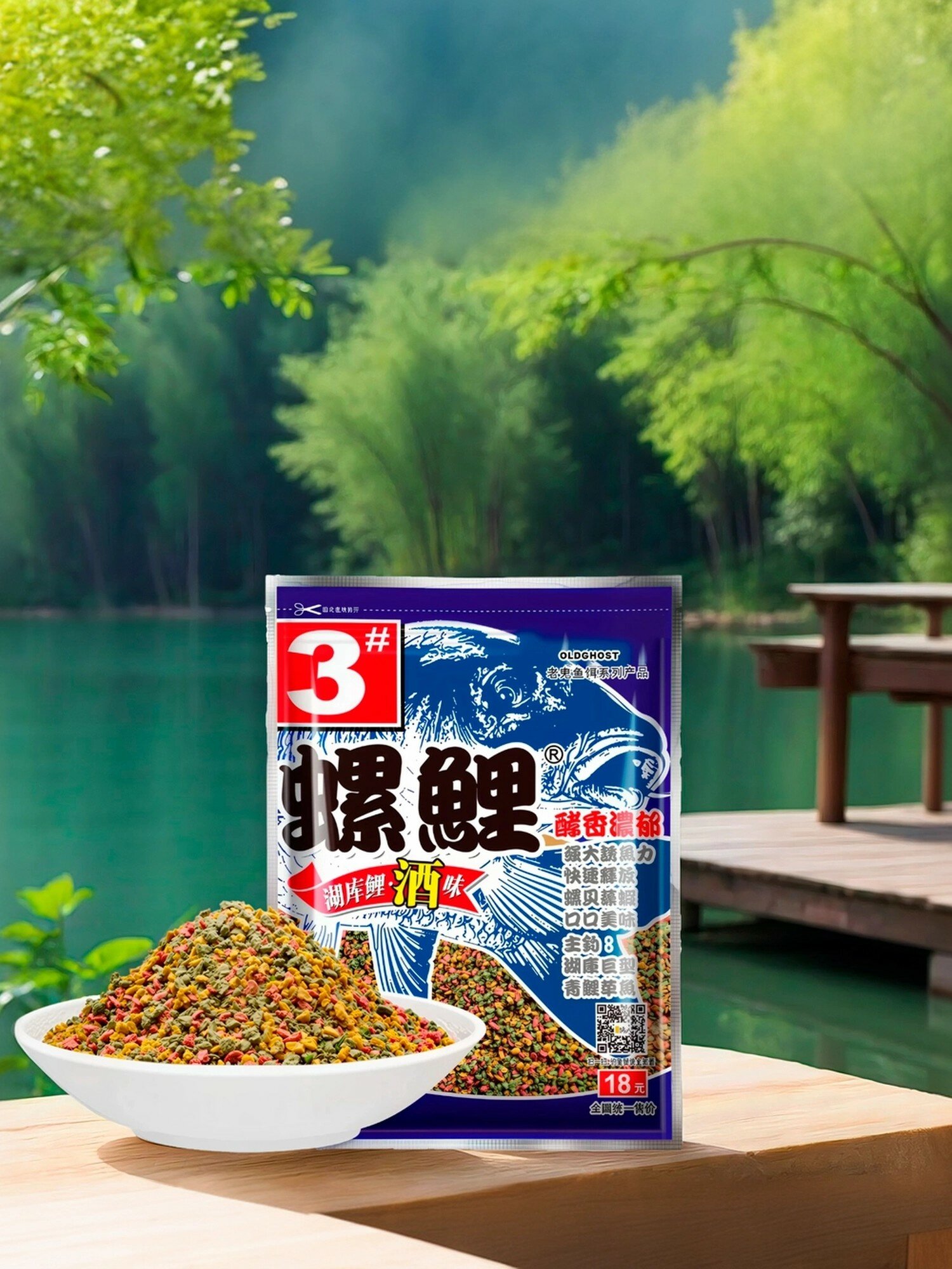 Тесто для херабуны Старый Призрак "Моллюски для карпов #3 Для рек и озер с дрожжевым запахом." 340г