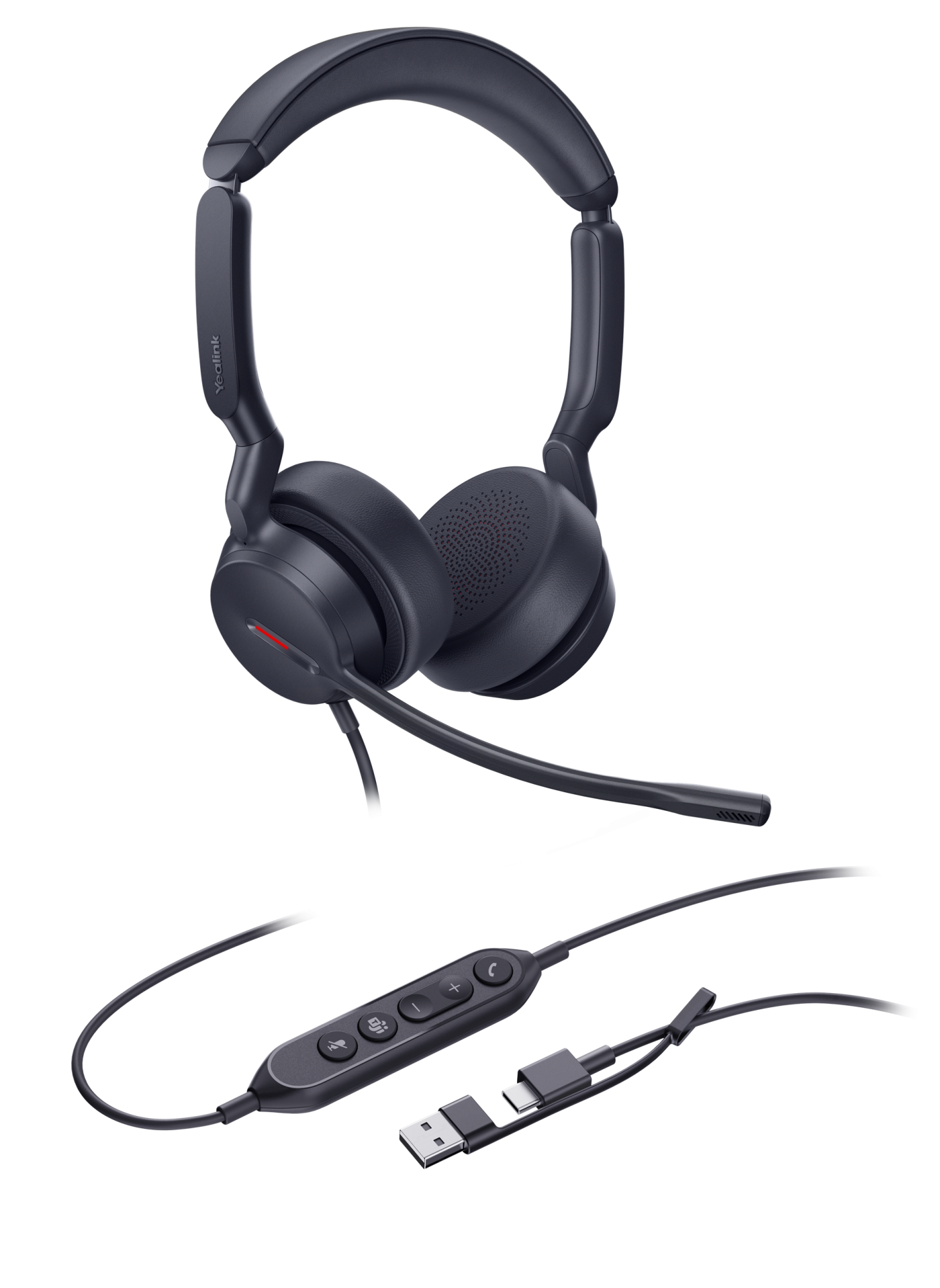 UH44 Dual UC USB-C/A, Проводная, HD звук, шумоподав. LED-индикатор, USB-C/A