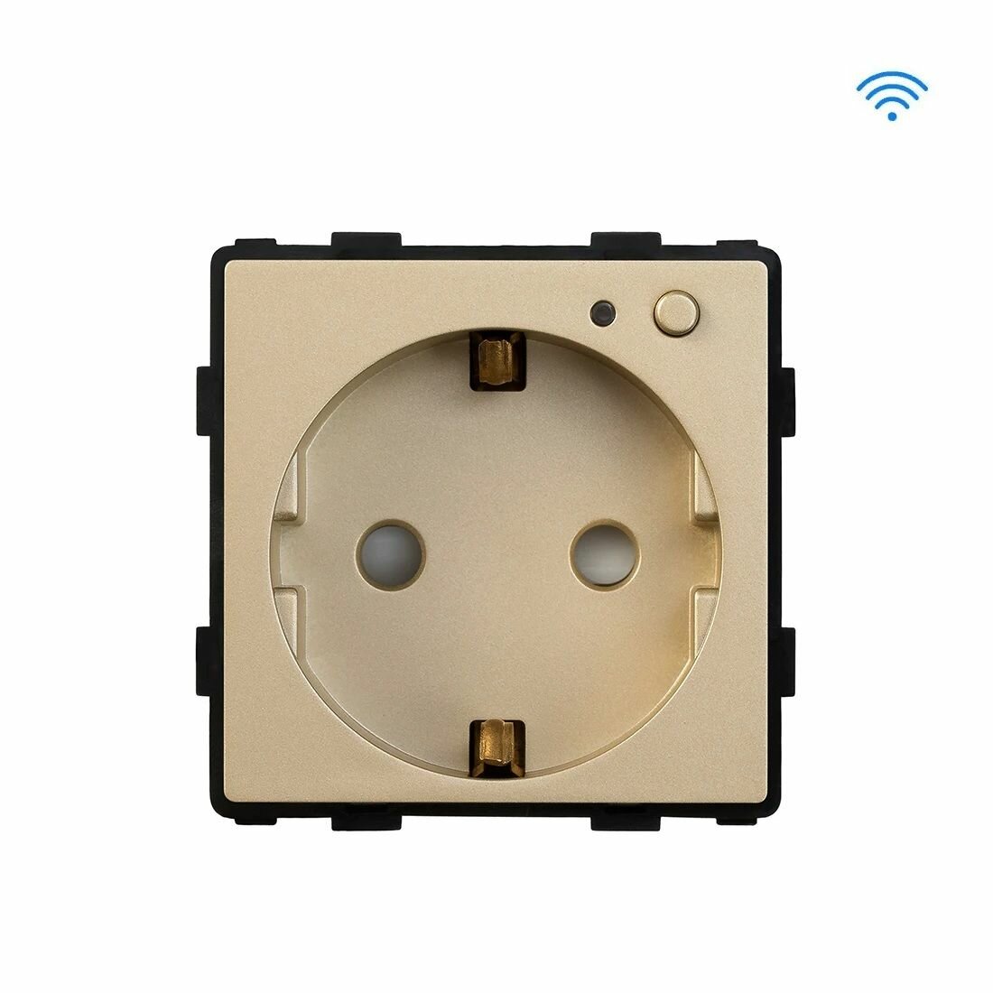 Умная розетка wifi с алисой яндекс таймером KLUST Basic tuya smart life маруся 16а 250в золотая