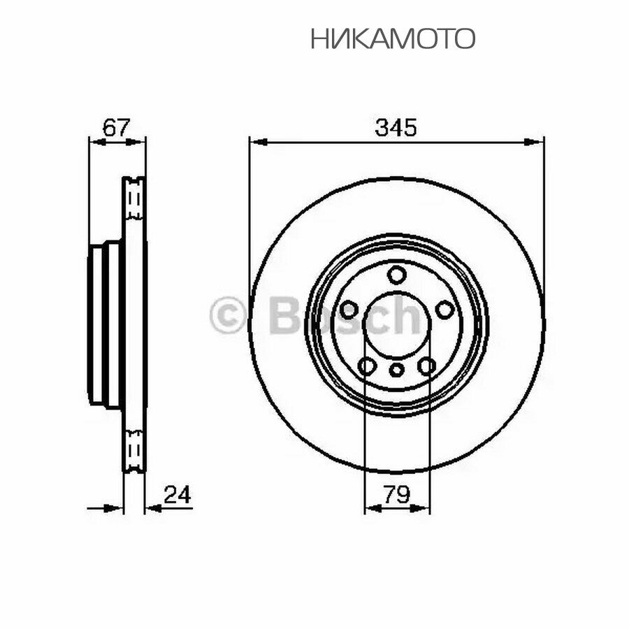 BOSCH 0 986 479 005 Диск тормозной