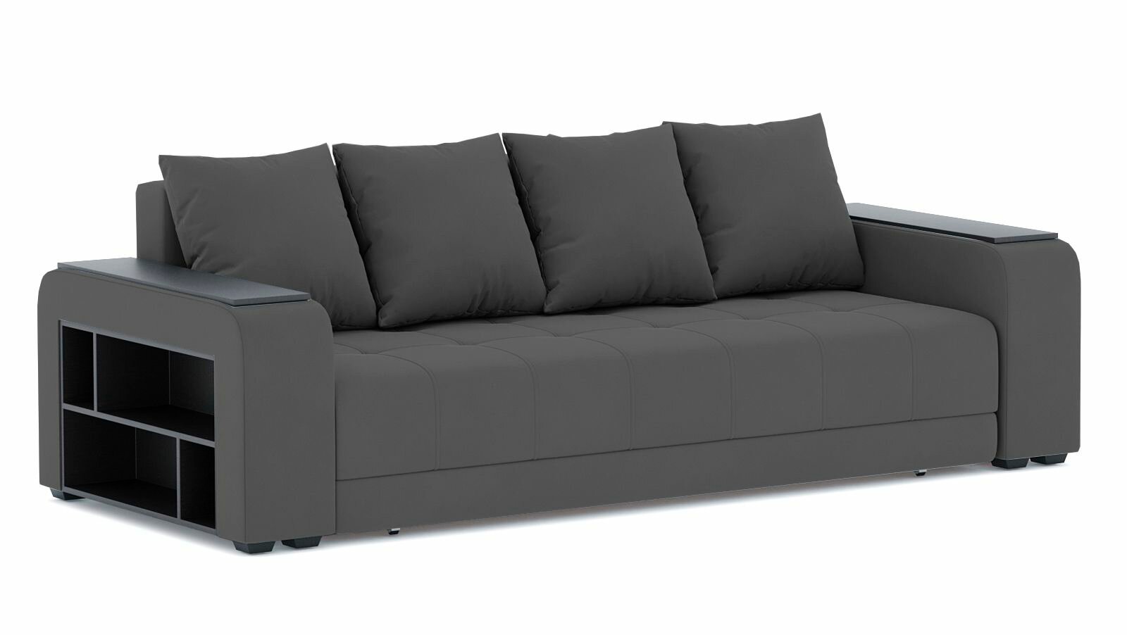 Диван - кровать Дубай Лайт, еврокнижка, пружинный блок, 255*80*110, велюр Зара Грей 18