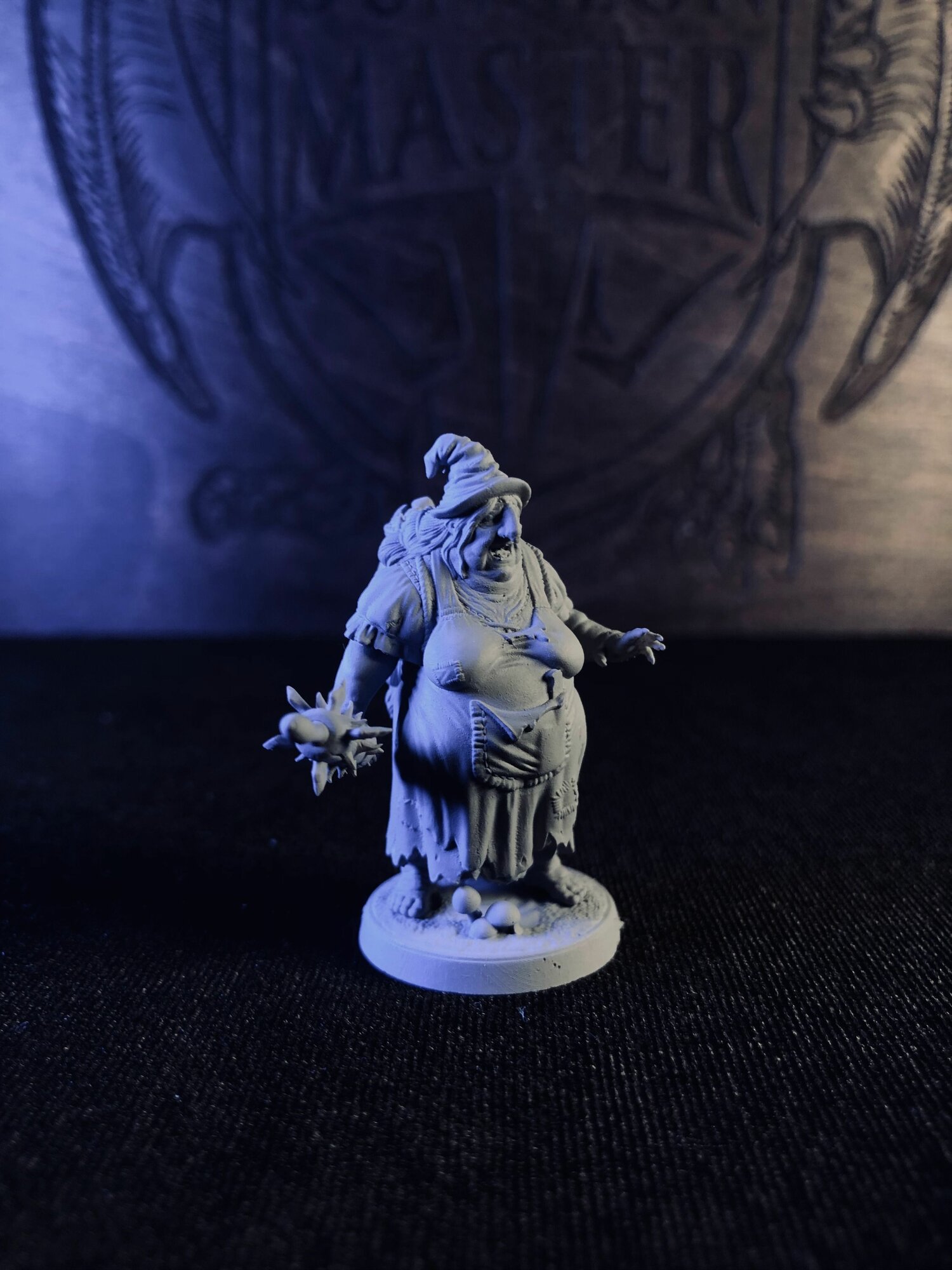 Зелёная карга, ведьма - Миниатюра для настольных игр DnD, ДнД, Dungeons & Dragons, Pathfinder.