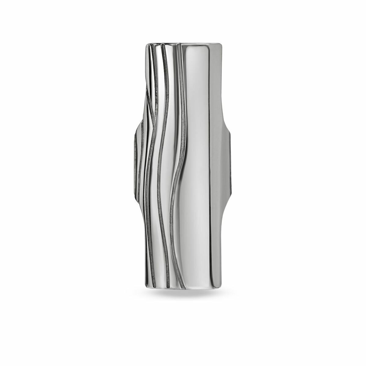 Кольцо тонкое FLEUR DE NEIGE JEWELRY, серебро, 925 проба, родирование, безразмерное, серебристый — фото 1