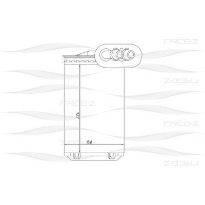 Радиатор отопителя FREE-Z KW0248 AUDI A3/TT 96->/ SKODA Octavia 96->/ VW Golf/Bora/New Beetle/Polo 97->