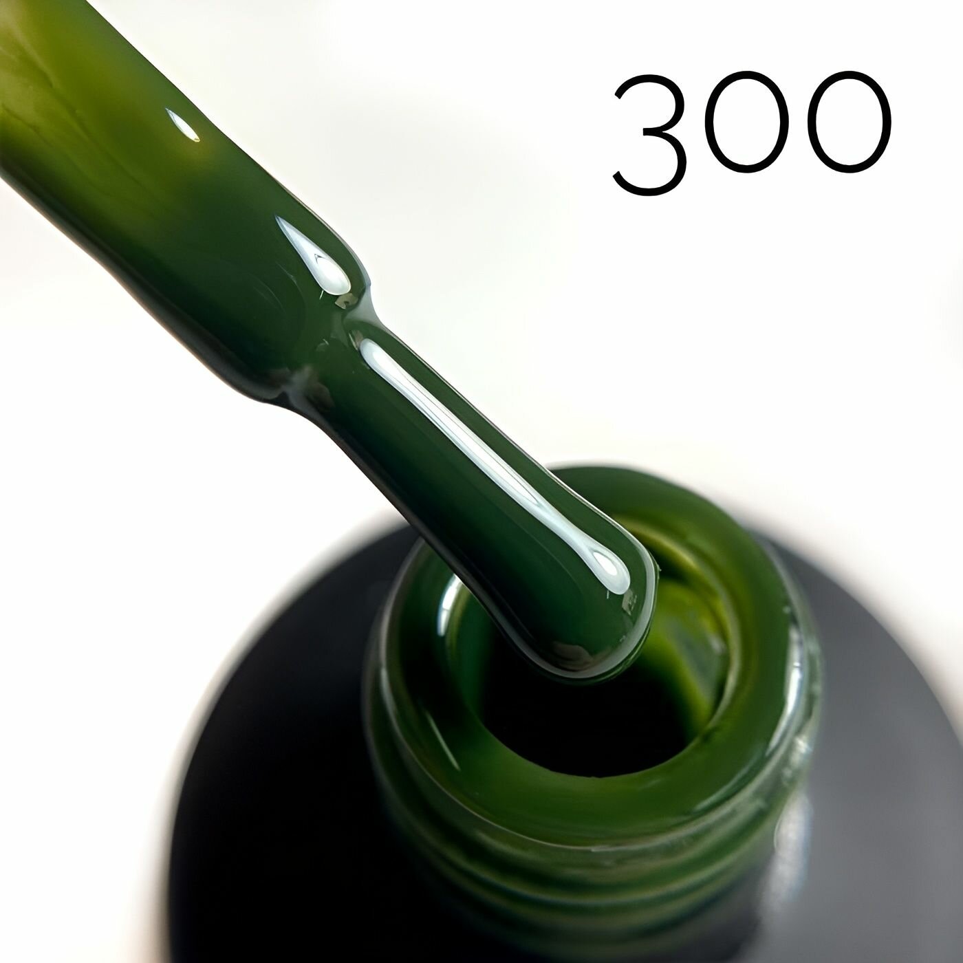 Sova De Luxe Гель-лак зелёный, оттенок 300, глянцевый, 15мл.