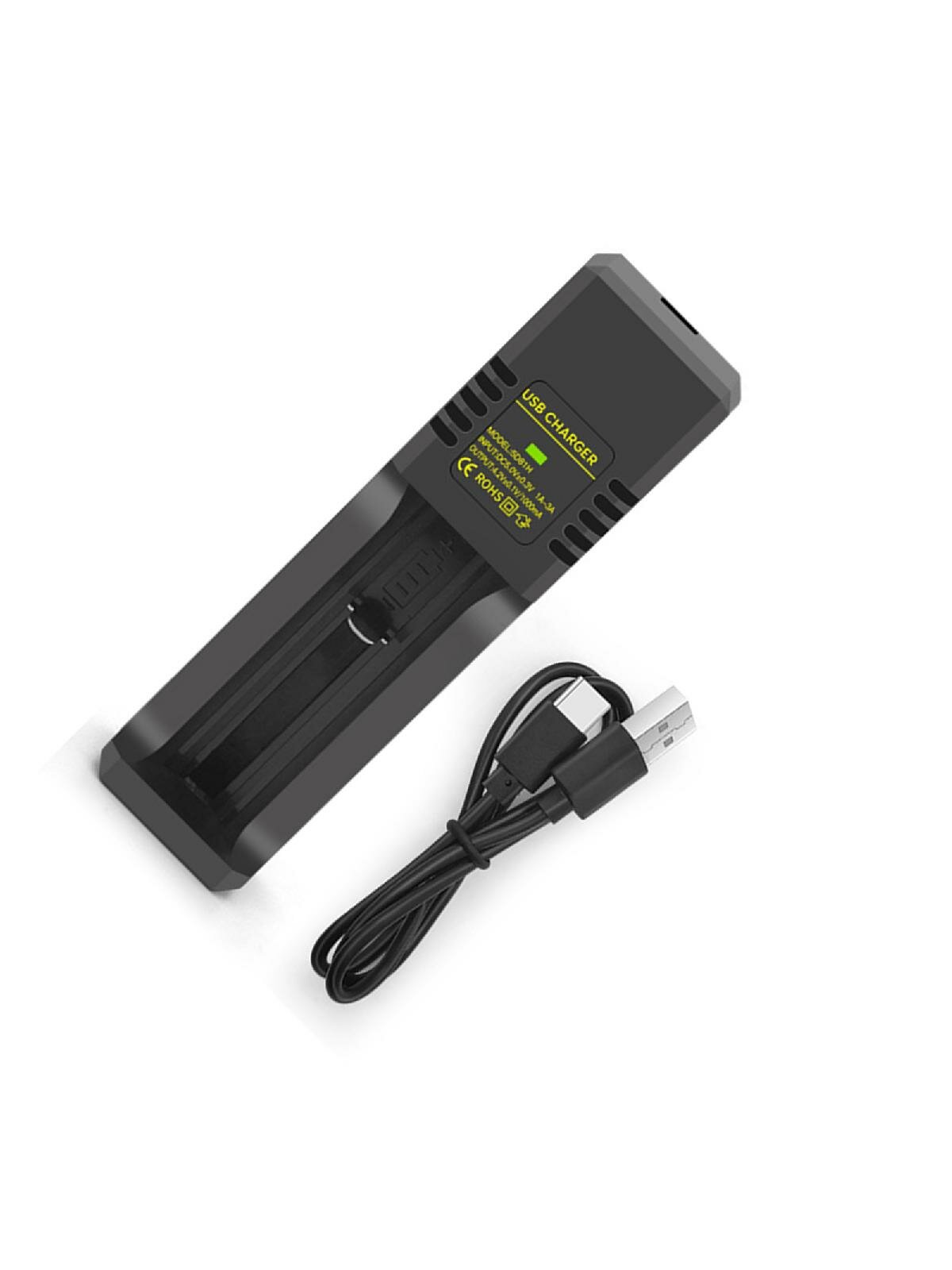 1-канальный адаптер для зарядки со светодиодным индикатором для 4,2 В, 3,7 В, 18650, 14500, 16340