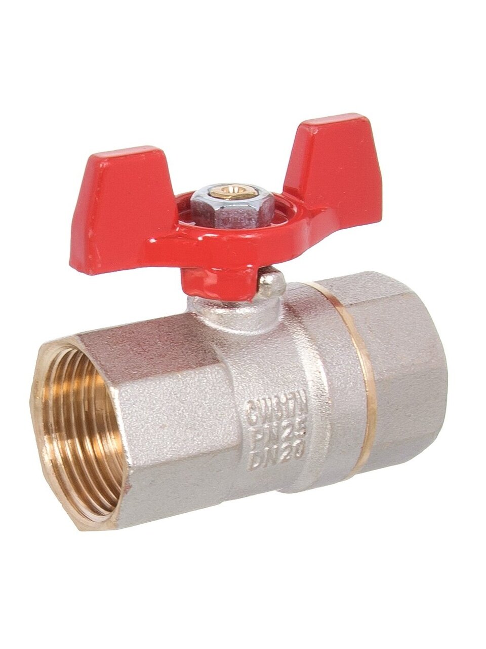 Кран для воды РосТурПласт 3/4" г-г ручка-бабочка PN25