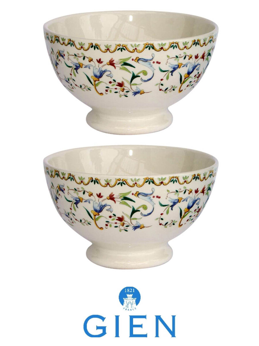 Набор салатников фаянсовых Gien Toscana, диаметр 13.5 см, 2 шт, глазурь, Франция