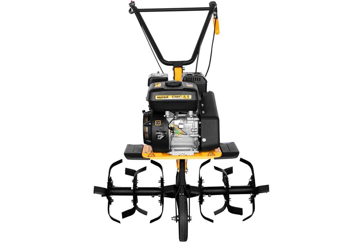 Культиватор бензиновый Huter GMC-5.5, 4-тактный, 5.5 л. с, 375 г/кВт·чМ, желтый