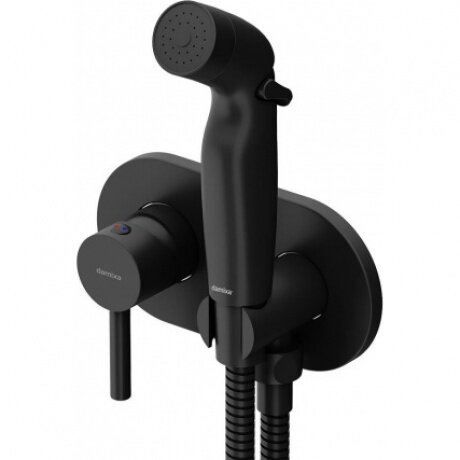 Монтируемый в стену смеситель с гигиеническим душем Damixa Option 212000300, черный