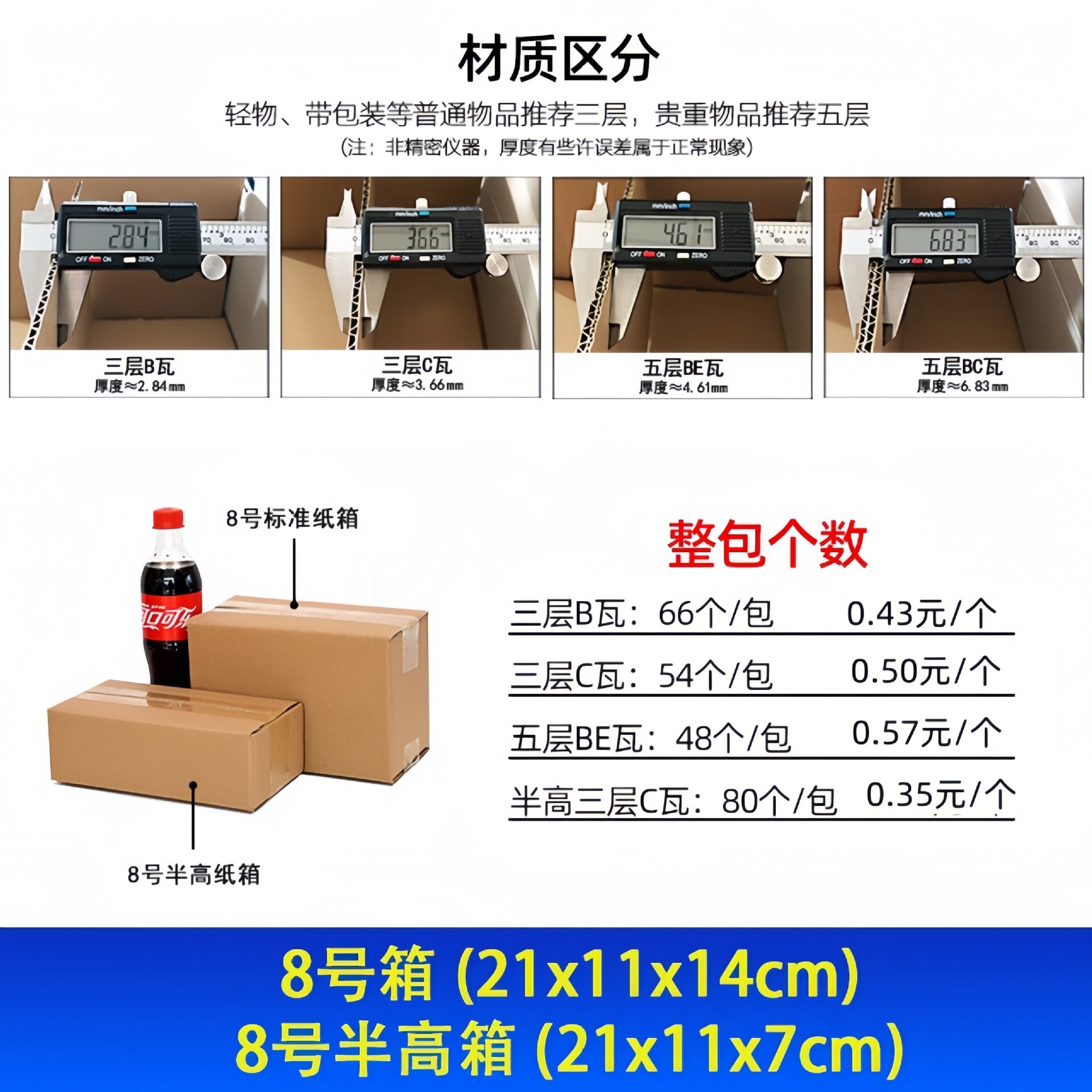 Почтовая экспресс-упаковка картонная полувысокая, картон №12, картон №13, малая партия, прямоугольный плоский картон с печатью