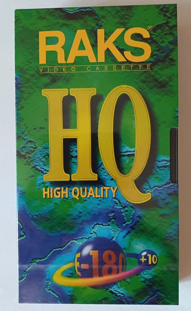 Видеокассета для записи формата VHS RAKS HQ E-180 + 10 (180+ 10 минут)
