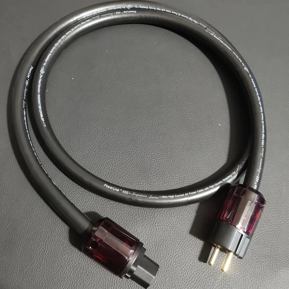 Monster Сетевой кабель питания PowerLine 400, 3 м, черный, EU вилка