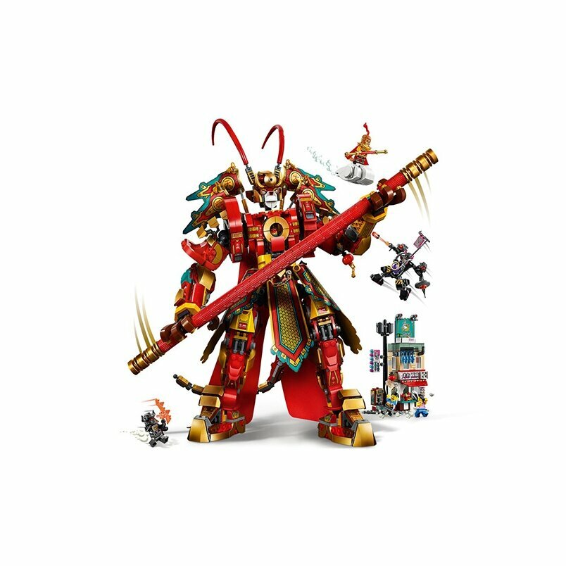 LEGO Little Monkey King Collection Qitian Da Sheng Золото Меха Конструкторы 1001 2000 шт. 80012 — фото 1