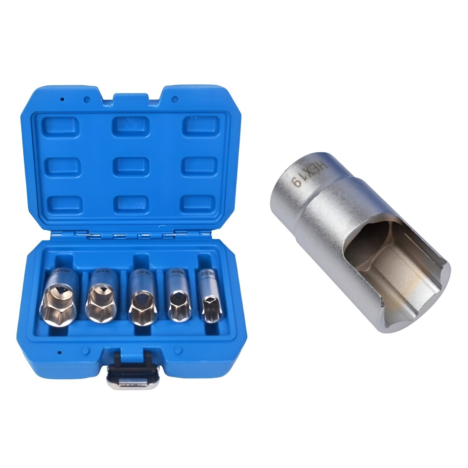 Набор головок Rockforce RF-305125, разрезных, 3/8", 5 предметов