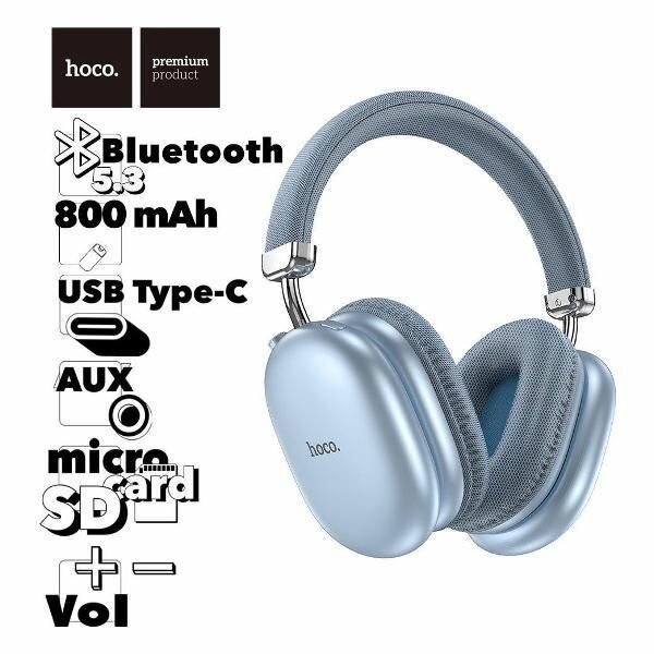 Bluetooth гарнитура Hoco W35 Max Joy синий