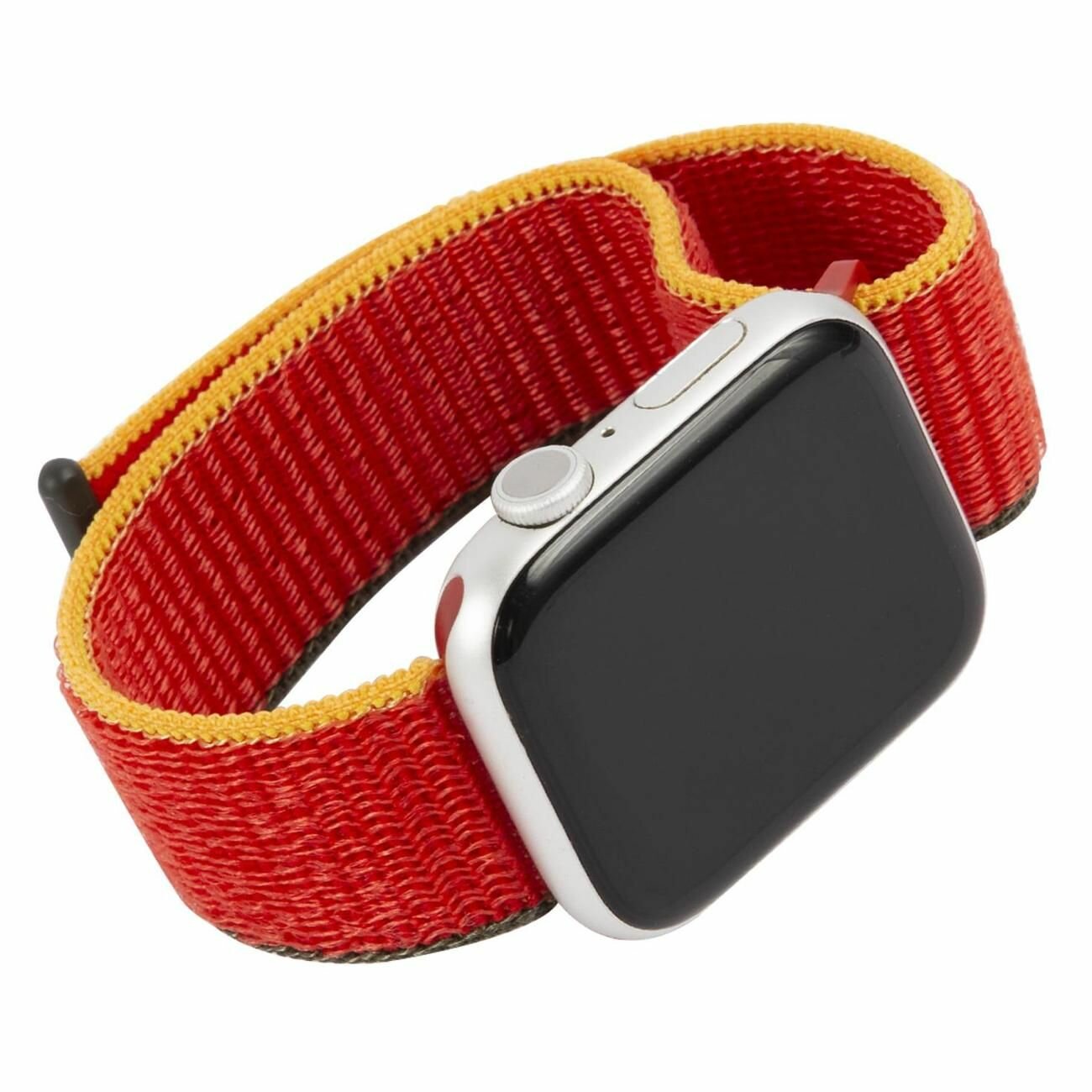Ремешок для смарт-часов Mobility 42-44 mm (S3-S8, SE) красн. апельсин/корич.-желтый