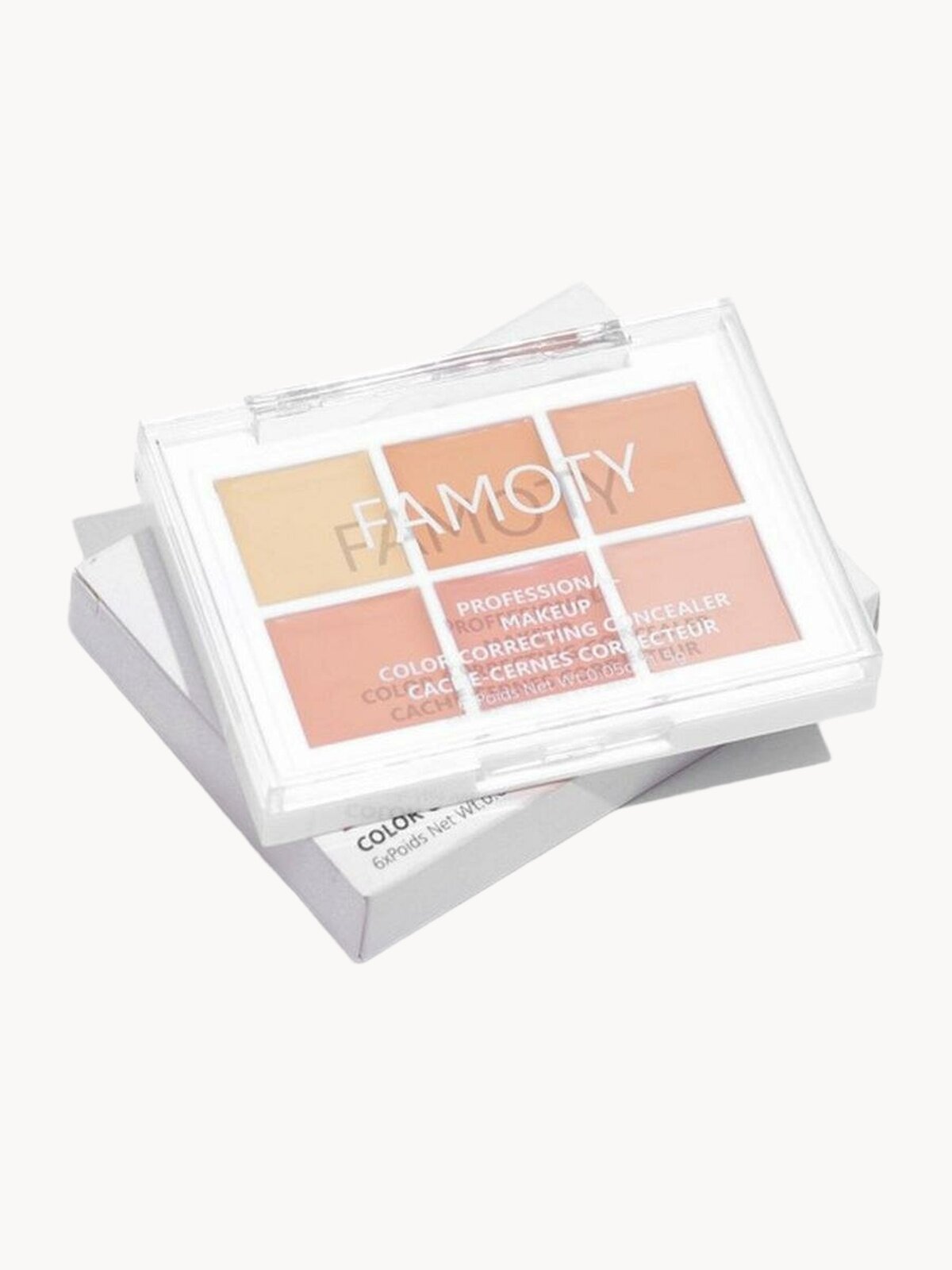 Палетка консилеров FAMOTY Revolution, 6 оттенков, прессованные