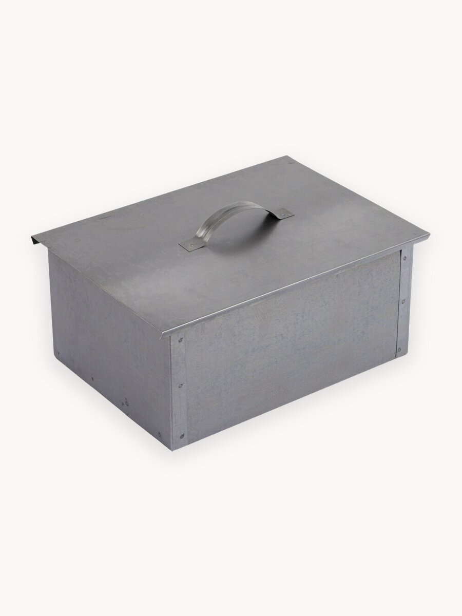 Коптильня горячего копчения двухъярусная переносная металлическая, размер 35х26х16 см, в гофрокоробе, 701730