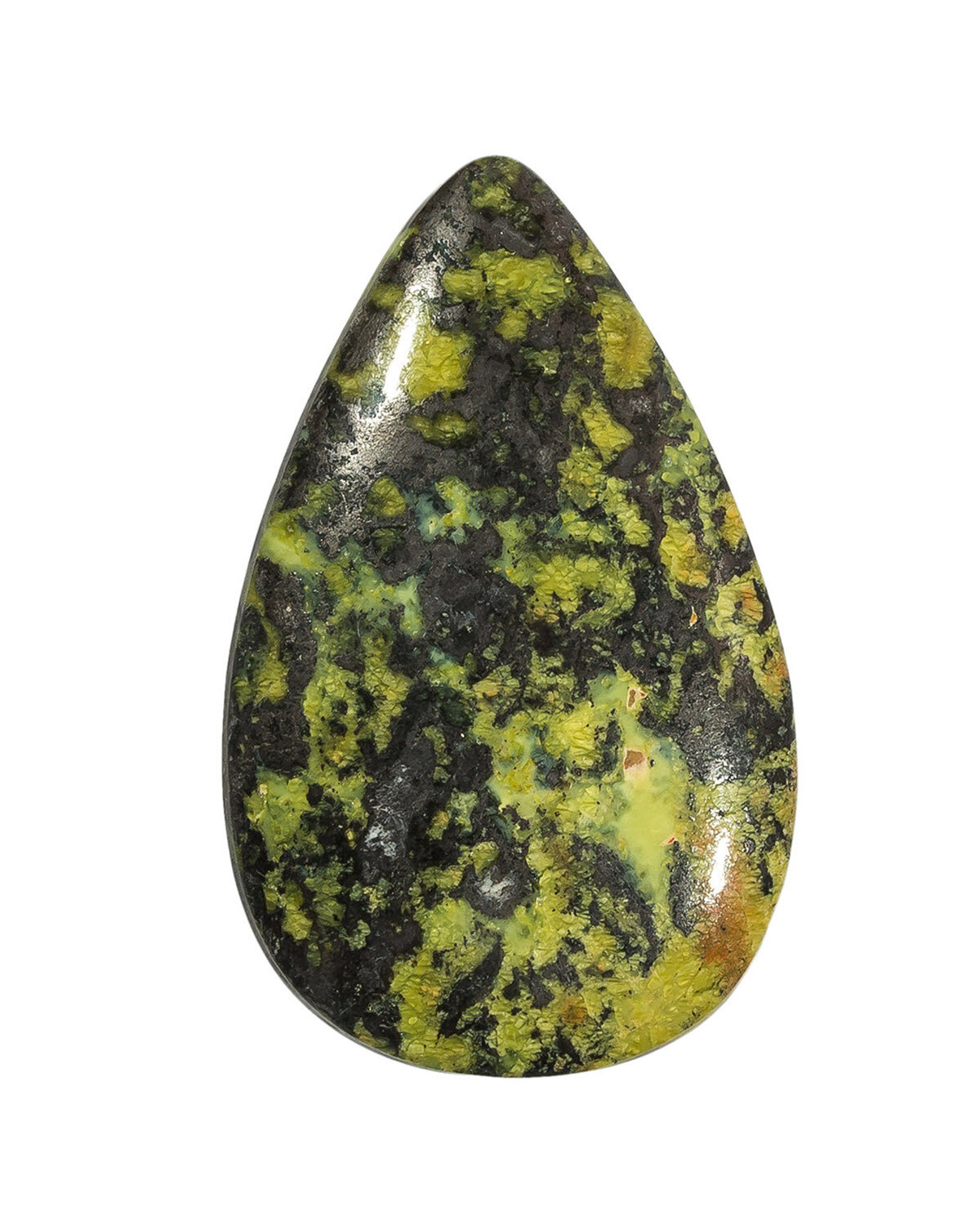 Кабошон из лизардита, размер 51х32х5 мм, вес 15 грамм, месторождение: Хакасия