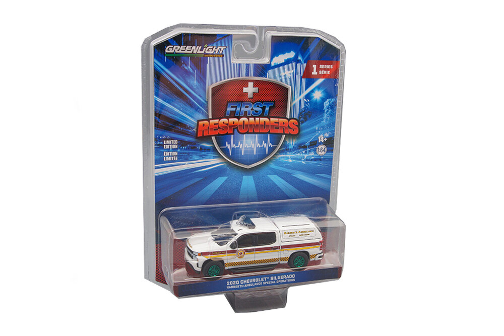 Chevrolet silverado narberth ambulance special operations-narberth, pennsylvania 2020 (greenlight!) (длина модели 6-10 см)