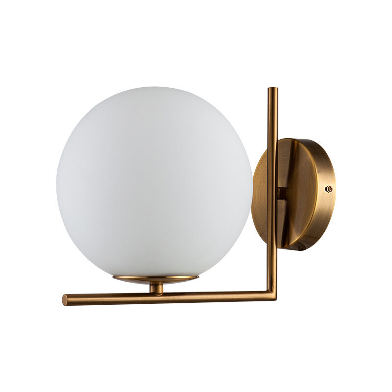 Настенный светильник Delight Collection IC KG0825W-1, Белый/Латунь, E27, 1 x 60 Вт.