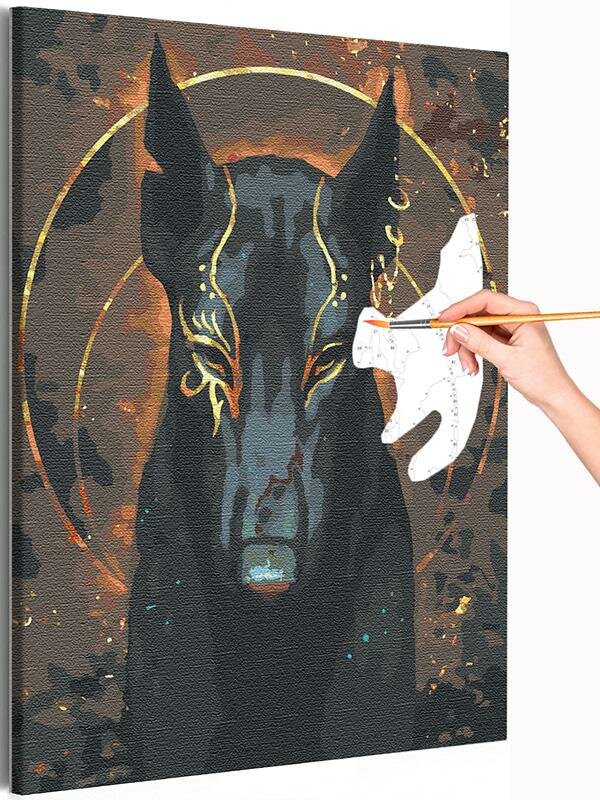 Доберман / Собаки Раскраска картина по номерам на холсте с металлической краской 40х50