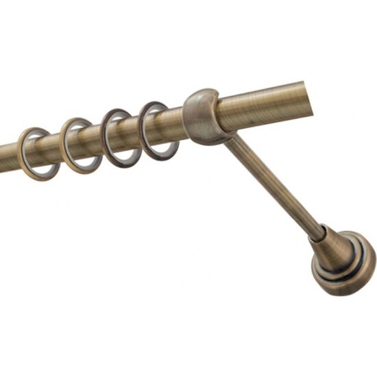 Карниз металлический однорядный Arco Doro DDA диаметр 16мм, золото антик, 140 см (54353 DDA)