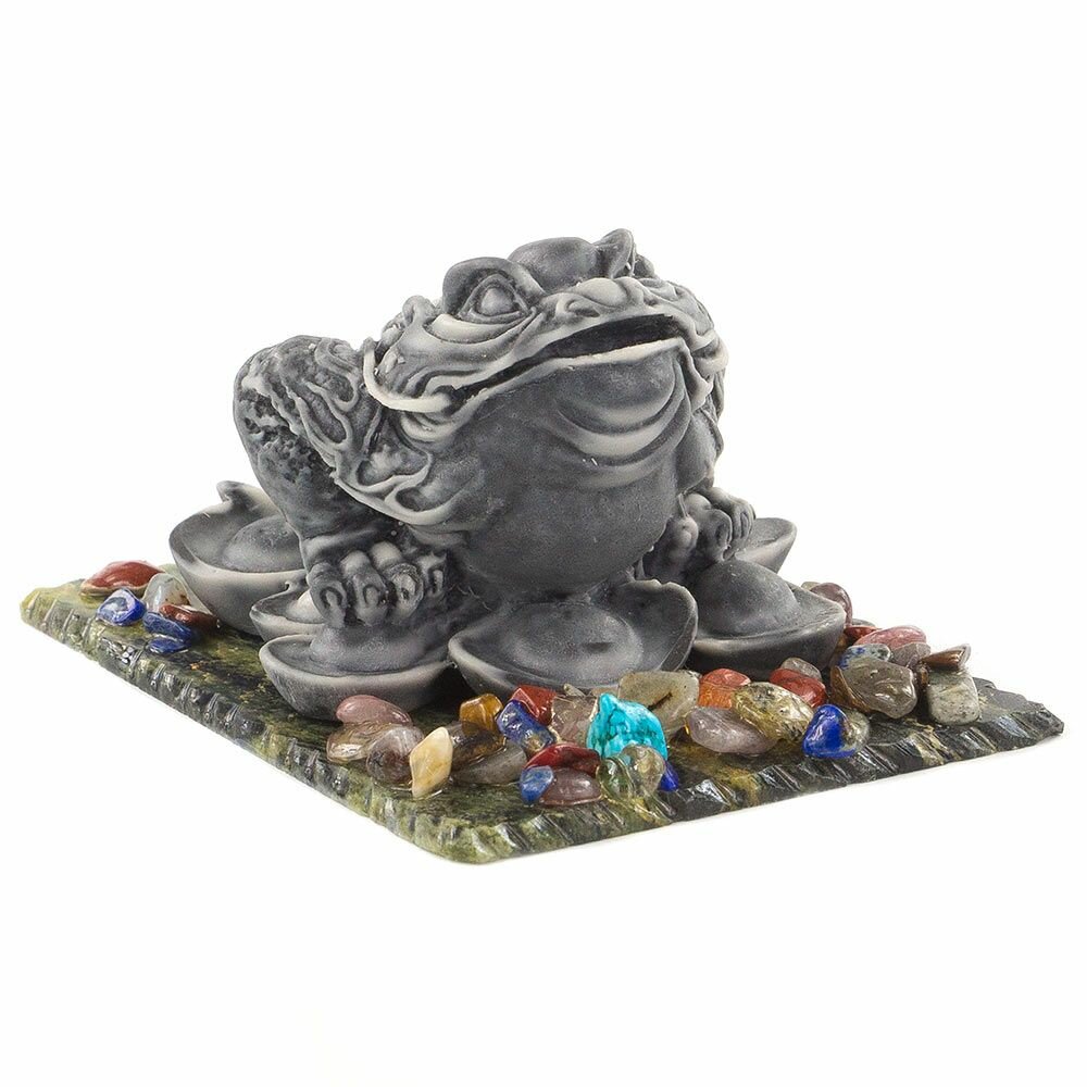 Сувенир "Жаба на монетах" из мрамолита 120592