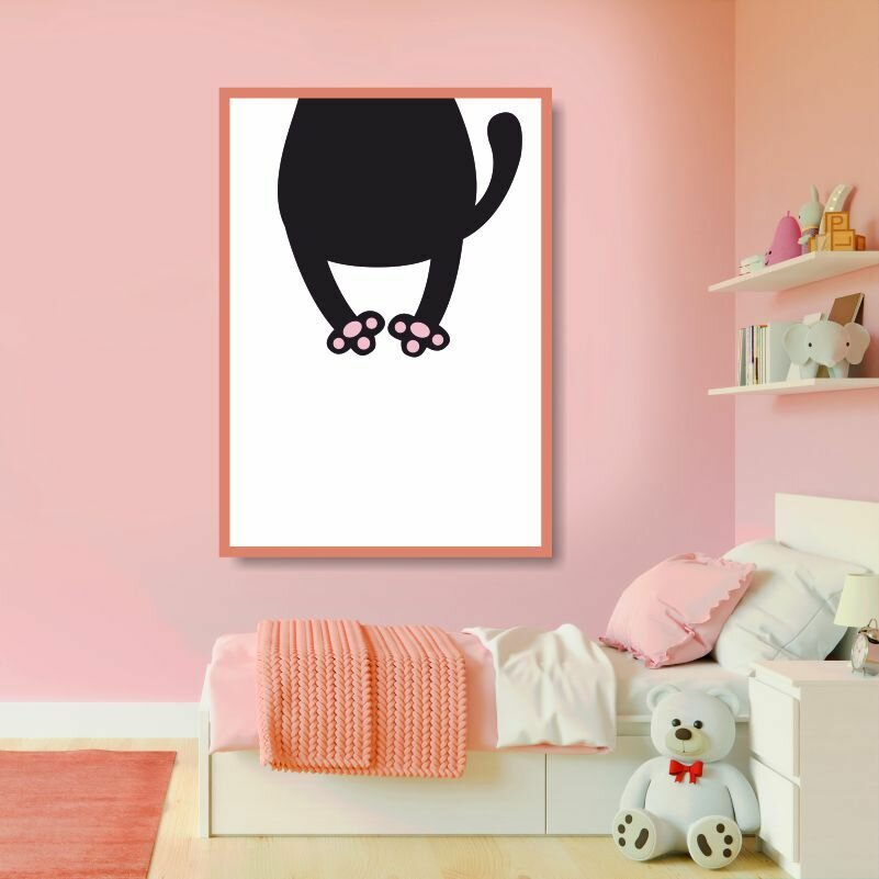 Постер для интерьера Потому что лапки: хвост вертикальный на стену 30х40 см в тубусе ПолиЦентр